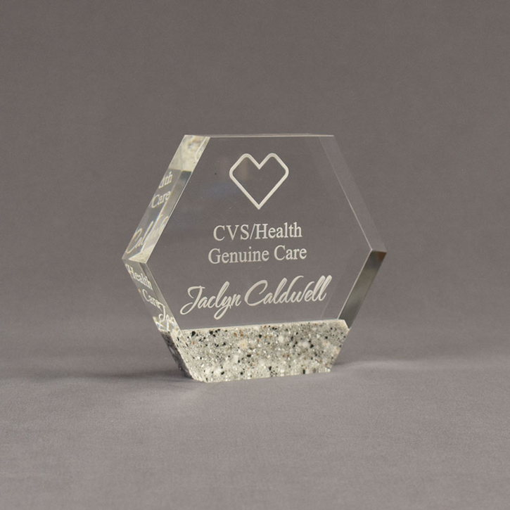 Composites™ Hexagon Acrylic Award | USAcrylicAwards.com