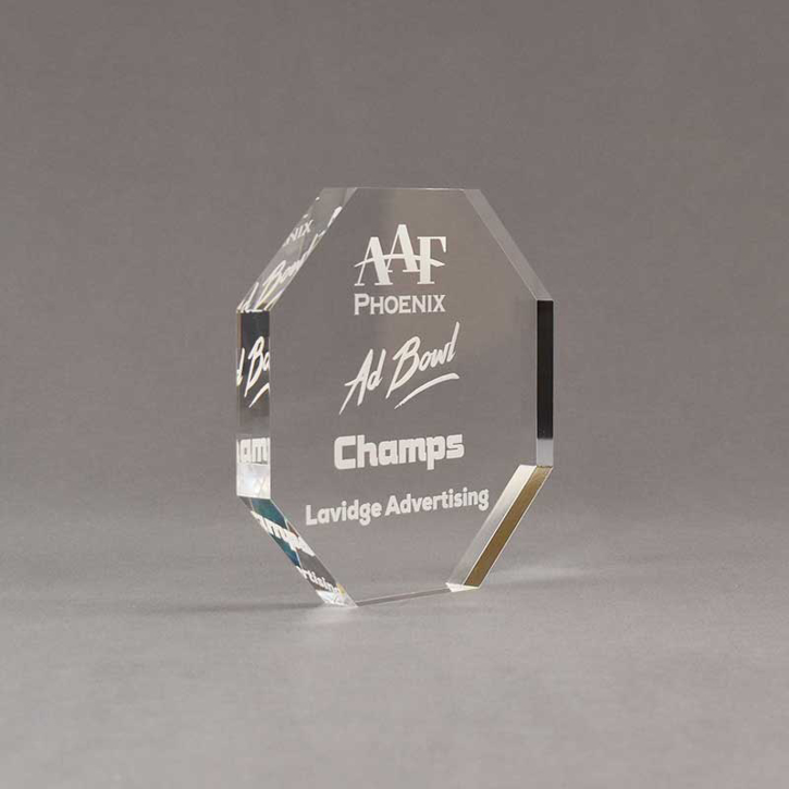 Aspect™ Octagon Acrylic Award 5" | USAcrylicAwards.com