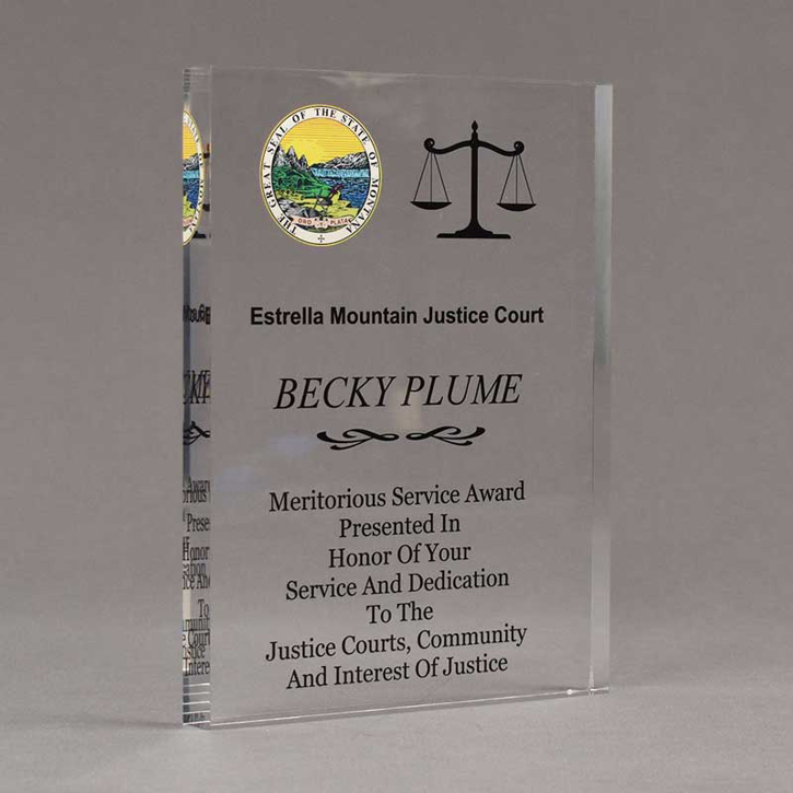 Aspect™ Rectangle Acrylic Award | USAcrylicAwards.com