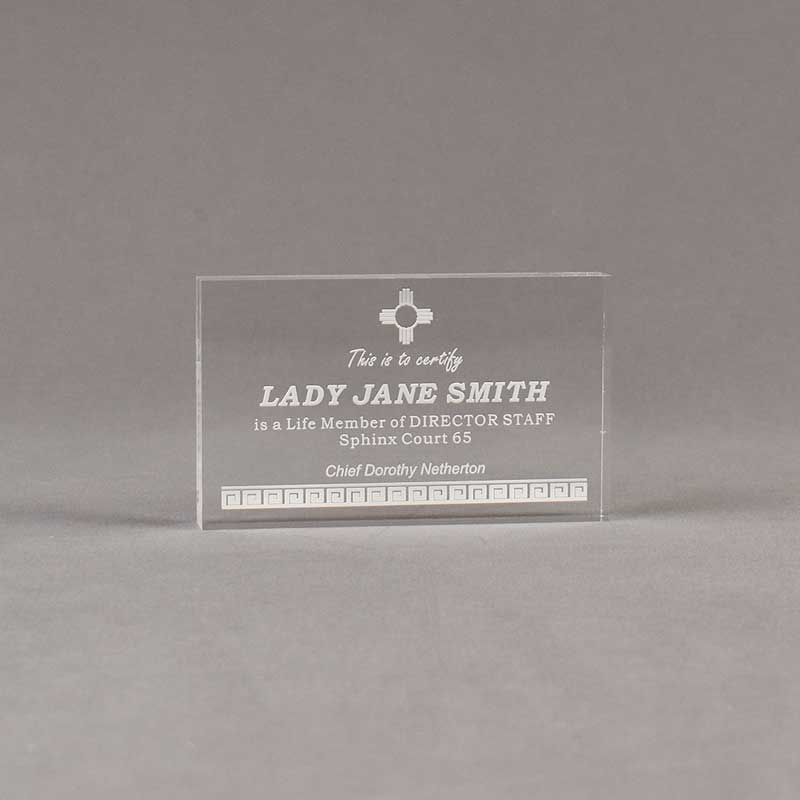 Aspect™ Rectangle Acrylic Award 5" | USAcrylicAwards.com