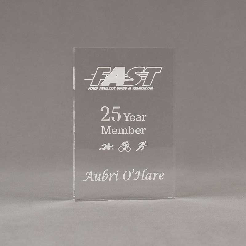 Aspect™ Rectangle Acrylic Award 6" | USAcrylicAwards.com