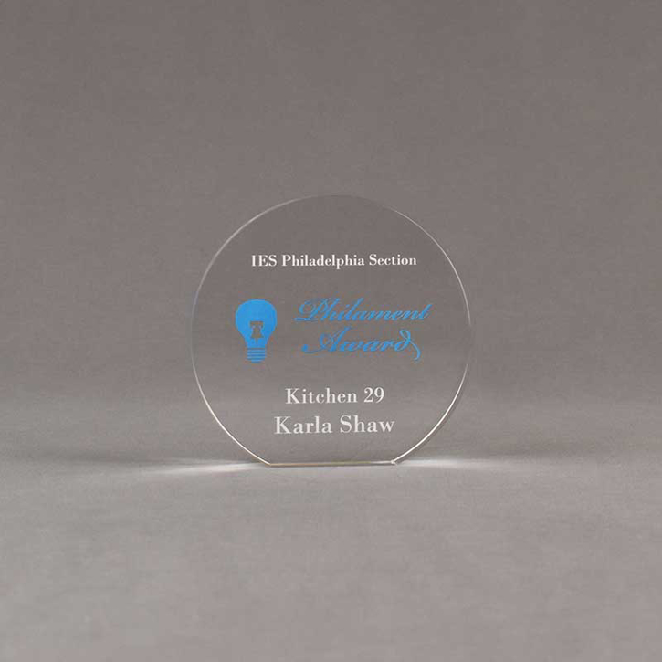 Aspect™ Round Acrylic Award 4" | Acrylic Circle Awards