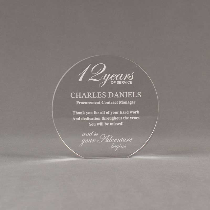 Aspect™ Round Acrylic Award 5" | Acrylic Circle Awards